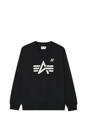 Izzue Logo-print Crew Neck Sweatshirt - Black