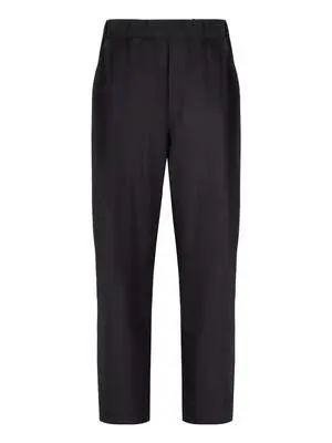 LANEUS Elasticated-waistband Trousers - Black