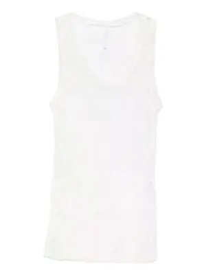 Imperial Lace Tank Top - White