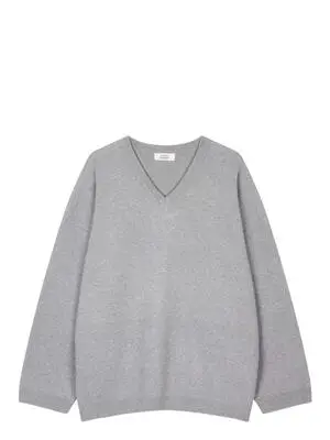 STUDIO TOMBOY V-neck Sweater - Grey
