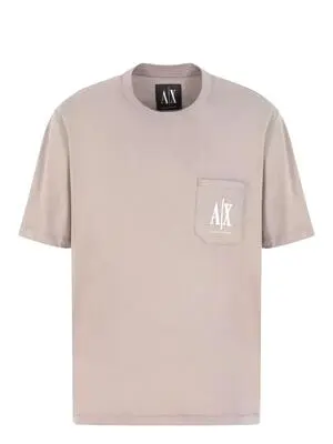 Armani Exchange Patch-pocket Logo-print T-shirt - Neutrals