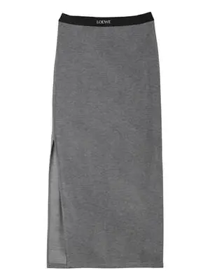 Loewe Side-split Skirt - Grey