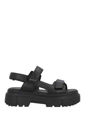 Hogan Leather Sandals - Black