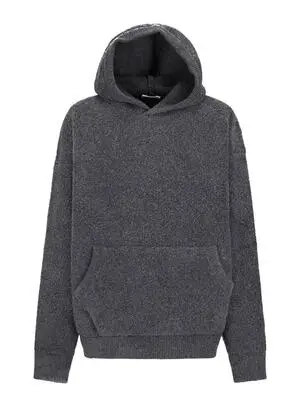 MORDECAI Bouclé-pile Hoodie - Grey