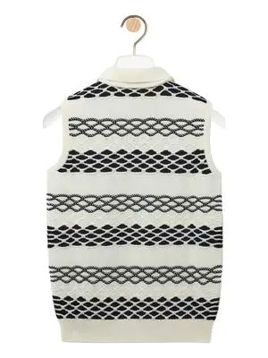 Loewe X Albers Cotton Jacquard Vest - Black/white