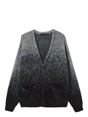 FIVE CM Ombre-effect Buttoned Cardigan - Grey