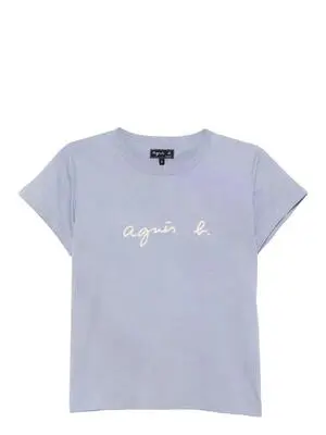 AGNÈS B. Logo-printed T-shirt - Blue