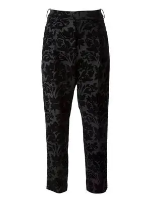 GOLDEN GOOSE Baroque Devoré Pattern Trousers - Black