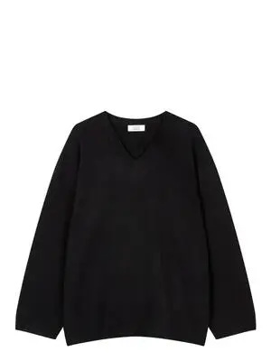 STUDIO TOMBOY V-neck Sweater - Black
