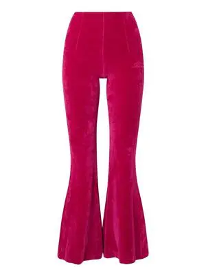 AMIRI Stretch Cottonblend Velour Flared Leggings