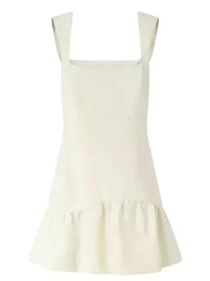 Pinko Ruffle-hem Mini Dress - White