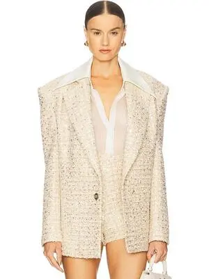 BRONX AND BRONCO Blake Sequin Blazer - Ivory