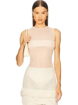 NASTYAMASHA Mesh Tank Top - Peach