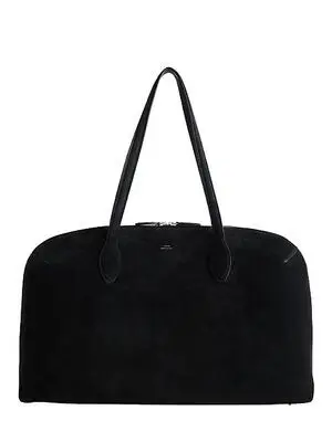 TOTÊME Day Large Suede Tote Bag Black Suede