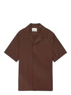 Nn07 Hank Revere-collar Short-sleeve Shirt - Brown