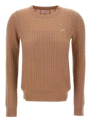 SUN 68 Cable-Knit Sweater Neutrals