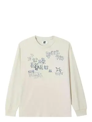 Izzue Bear-print Long-sleeve T-shirt - White