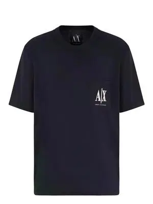 Armani Exchange Patch-pocket Logo-print T-shirt - Black