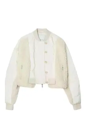 3.1 Phillip Lim Quilted Teddy-paneled Jacket - Neutrals