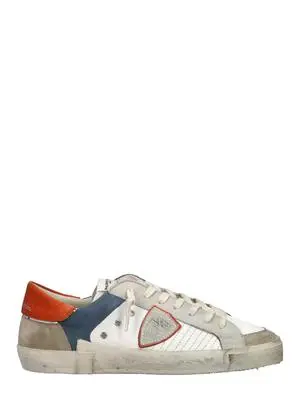 Philippe Model PRSX Color-Blocked Low-Top Sneakers White