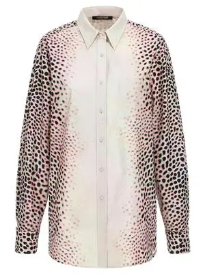 Roberto Cavalli Printed Mini Shirt Dress - Neutrals