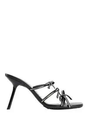 Loewe Crystal-embellished Bow Sandals - Black