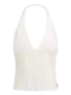 ROBERTO CAVALLI Halterneck Ribbed Top