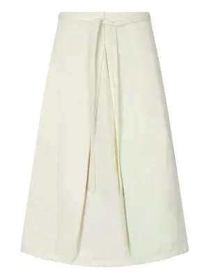 STUDIO TOMBOY Pleated A-line Midi Skirt - White