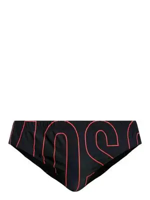 Moschino Logo-print Swim Trunks - Black