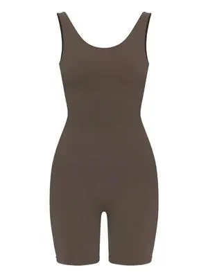 RETHINKIT STUDIOS Sleeveless Scoop-neck Bodysuit - Brown