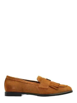 Furla Fringe-detail Loafers - Brown