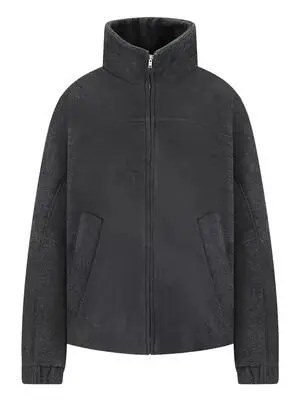 MORDECAI High-Neck Zip-Front Jacket Black