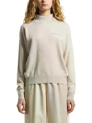 Peserico High-neck Embroidered Sweater - Neutrals