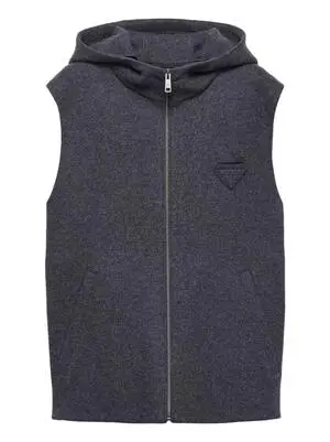 Prada Hooded Zip Vest - Grey