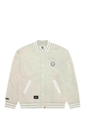 AAPE BY *A BATHING APE® Logo-patch Buttoned Bomber Jacket - Grey