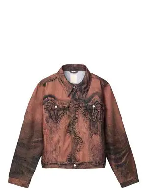 Camper Acid-wash Effect Denim Jacket - Brown