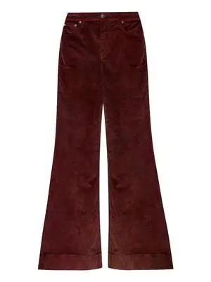 Rag & Bone Corduroy Flare Jeans - Red
