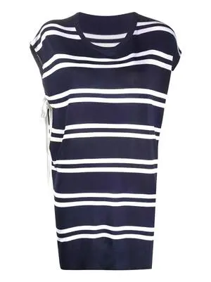 MAISON MARGIELA Striped Pattern T-shirt - Blue