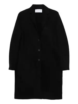 Harris Wharf London Button-front Wool Coat - Black