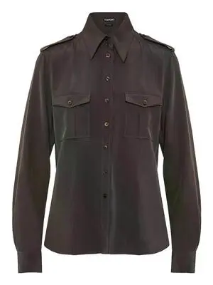 TOM FORD Flap-pocket Shirt - Brown