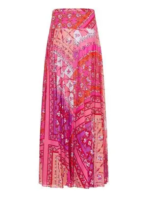 Emilio Pucci Floral Patchwork Maxi Skirt - Pink