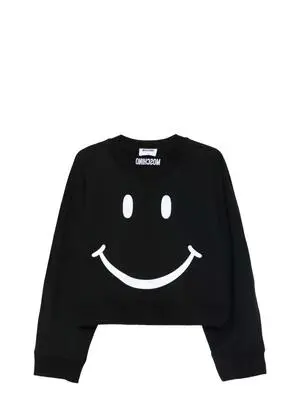 Moschino Face-print Sweatshirt - Black