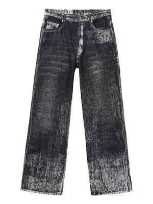 Camper Acid-wash Effect Straight-leg Jeans - Black