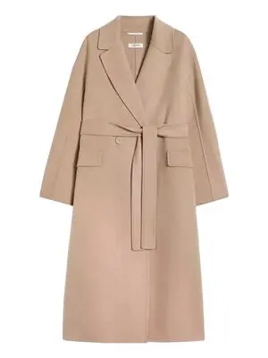Max Mara Belted Notched-lapel Coat - Neutrals