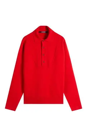 Jacquemus Wool Cashmere Knitted Polo - Red