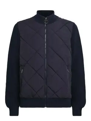 Barbour Knitted Quilted Jacket - Navy