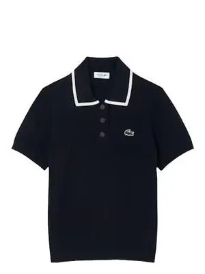 Lacoste Short Sleeved Polo Golf Sweater - Navy Blue