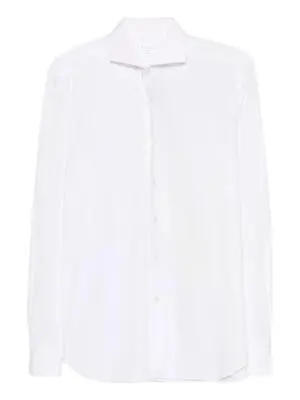 XACUS Spread-collar Wool Shirt - White