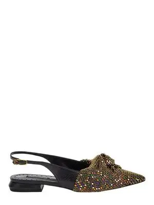 Roberto Cavalli Beaded-embellishment Flat Pumps - Brown