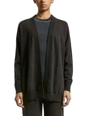 Peserico Long-sleeved Cardigan With Pockets - Brown